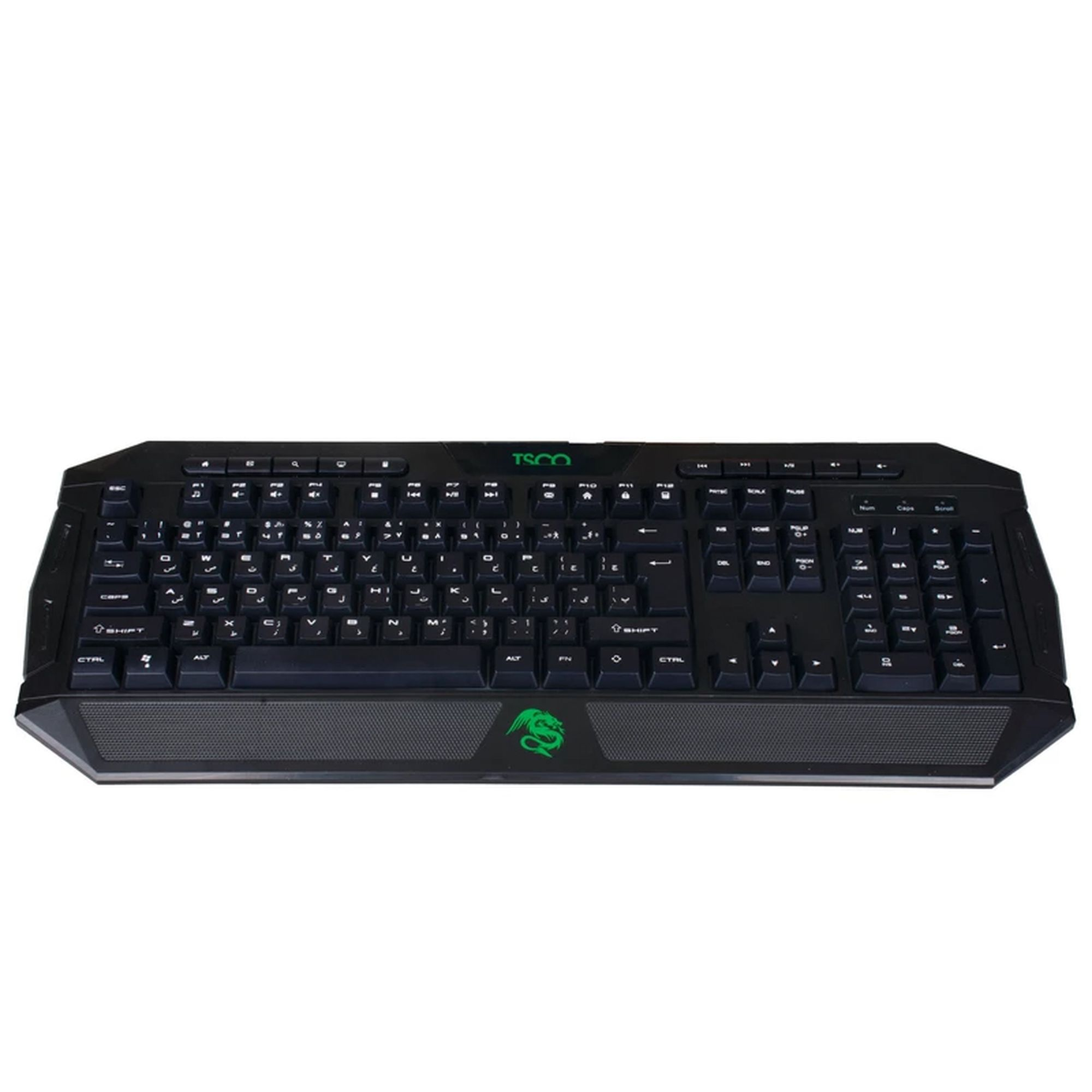 کیبورد گیمینگ تسکو مدل TK 8124، سوییچ ممبران، Full-Size، نورپردازی RGB ...